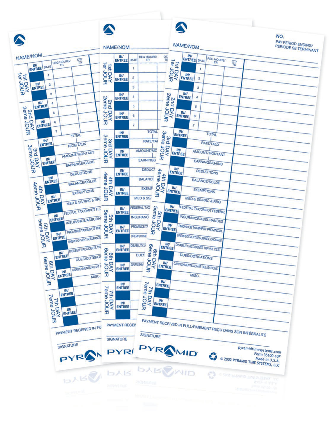 Pyramid English/French Time Card - Wayfair Canada