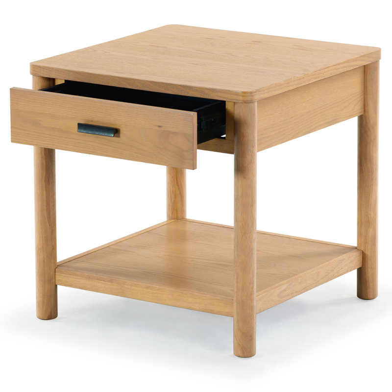 Joss & Main Kaplan Wood 1 Drawer End Table | Wayfair