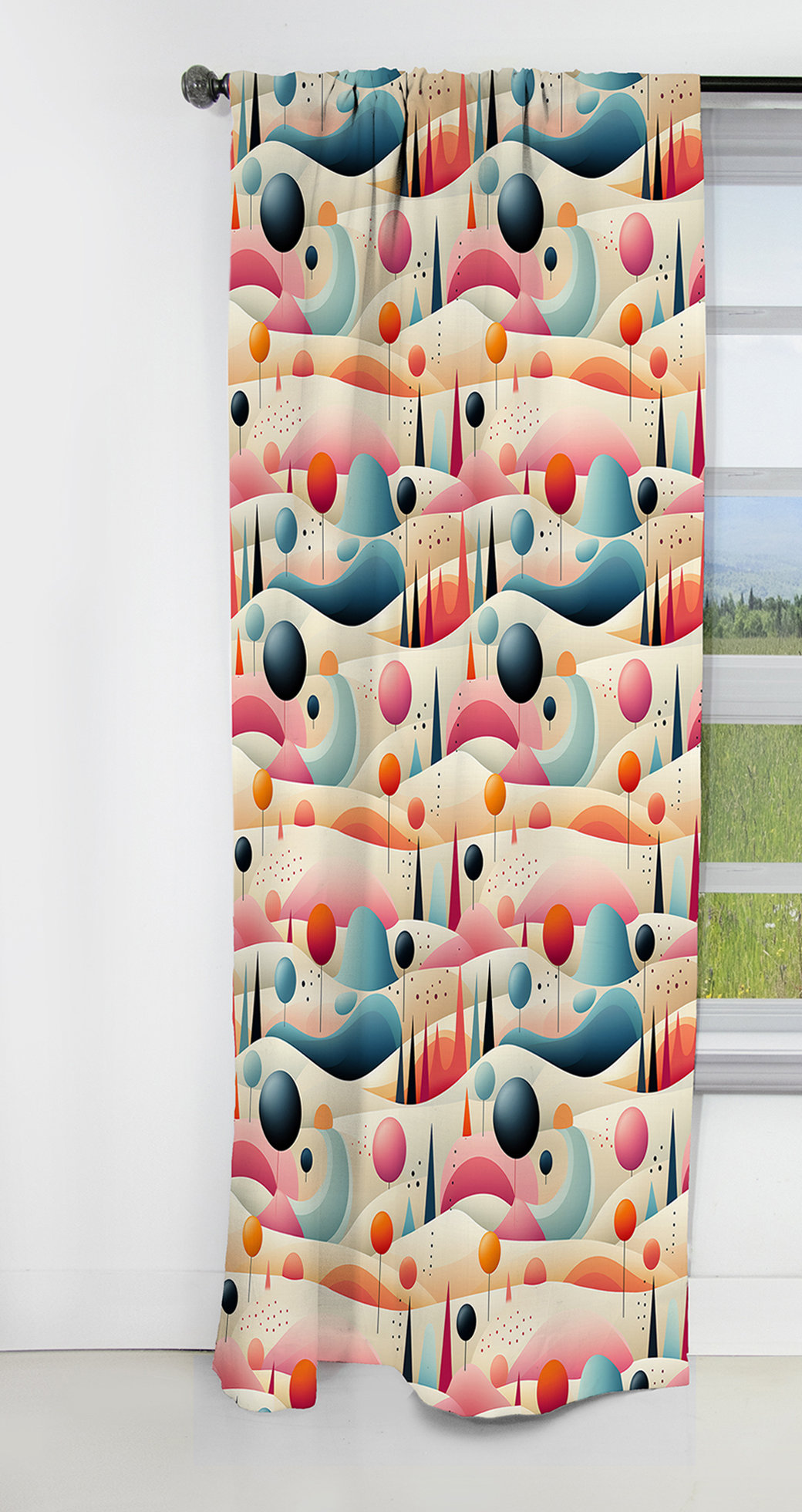 Design Art Minimalist Zen Abstraction - Abstract Curtain - Blackout ...