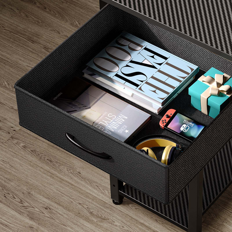 17 Stories Rectangle Computer Desk with Shelves, Office Desk with Power ...