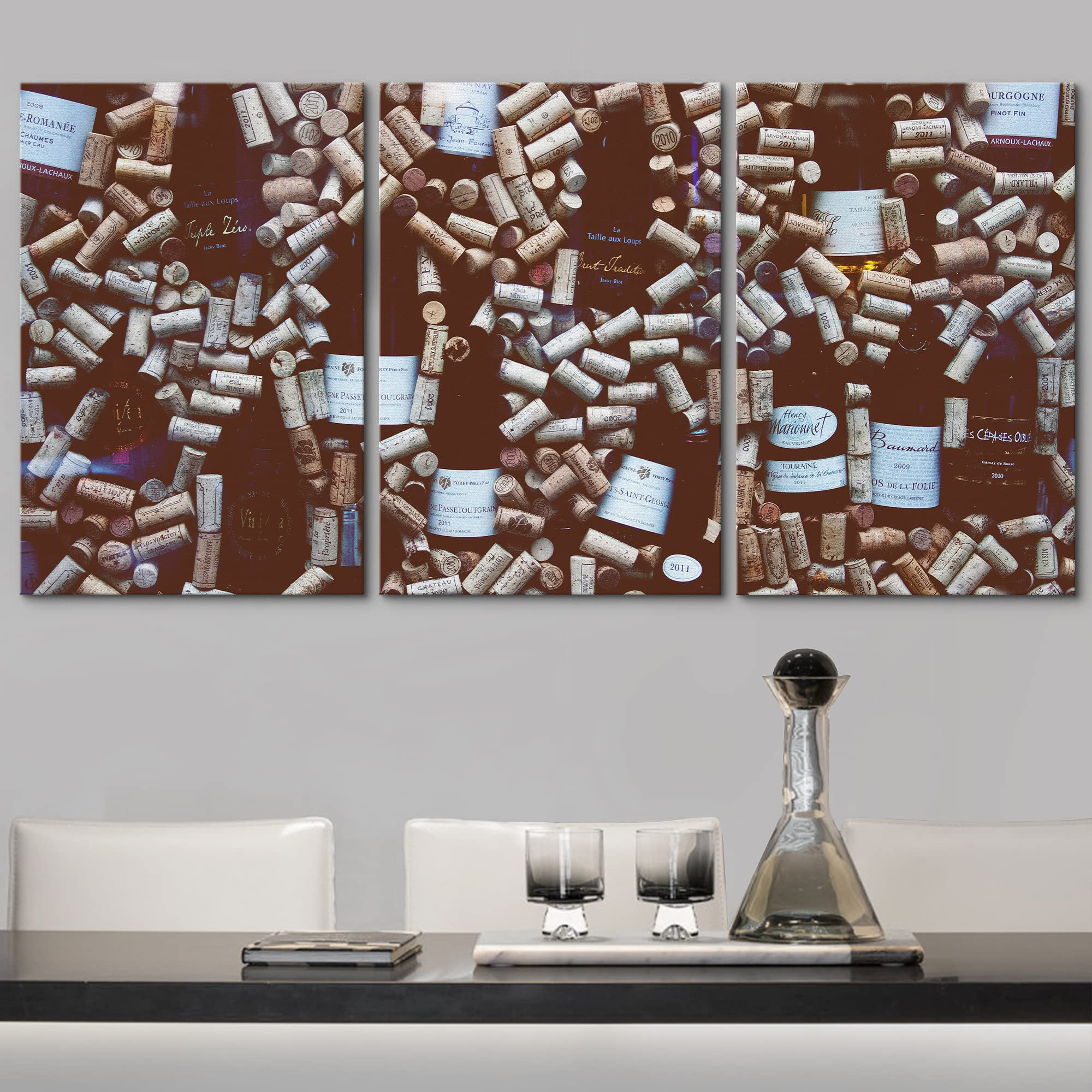 IDEA4WALL Vintage Wine Bottle Collage Drinks & Cocktails Food ...