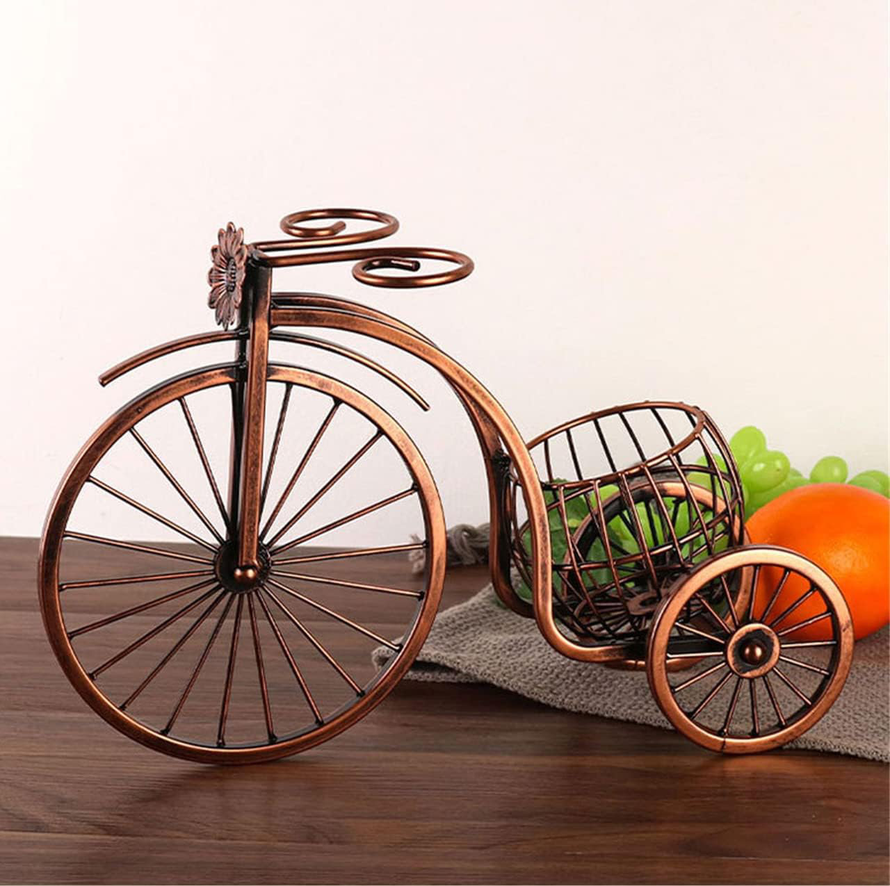 August Grove Vintage Bicycle Wine Rack Wine Glasses Ornament Home Wine ...