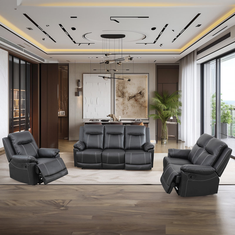 Latitude Run® Bernadien 3 Pieces Living Room Set | Wayfair