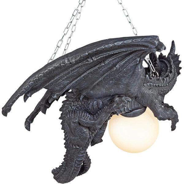 Co-t Design Toscano Gothic Dragon Hanging Chandelier - Medieval Fantasy ...