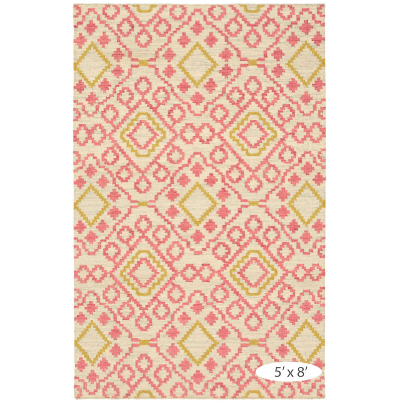 Dash and Albert Rugs Jelly Roll Fuchsia Handwoven Wool Rug | Wayfair
