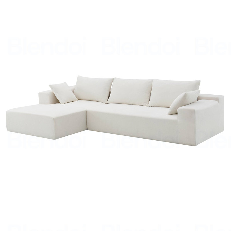 Mercer41 109*68 Inch Modular Sectional Sofa Set, Modern Minimalist ...