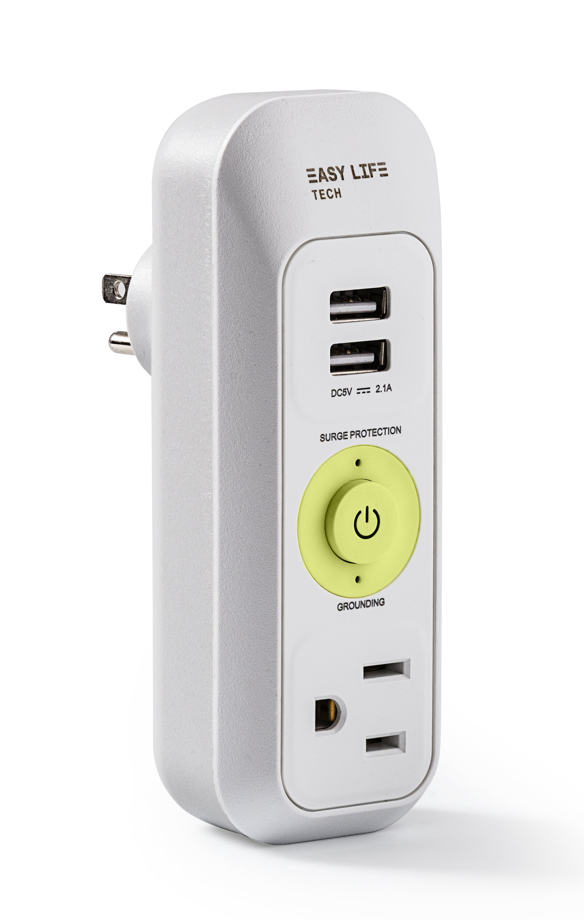 Easylife Tech 1-Outlet 2-USB Wall Power Strip Surge Protector | Wayfair