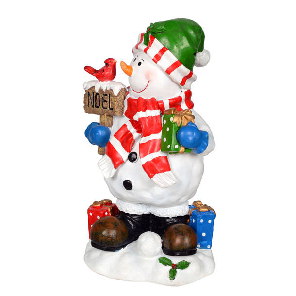 The Holiday Aisle® Wooden Snowman Let It SnowFigurine & Reviews ...
