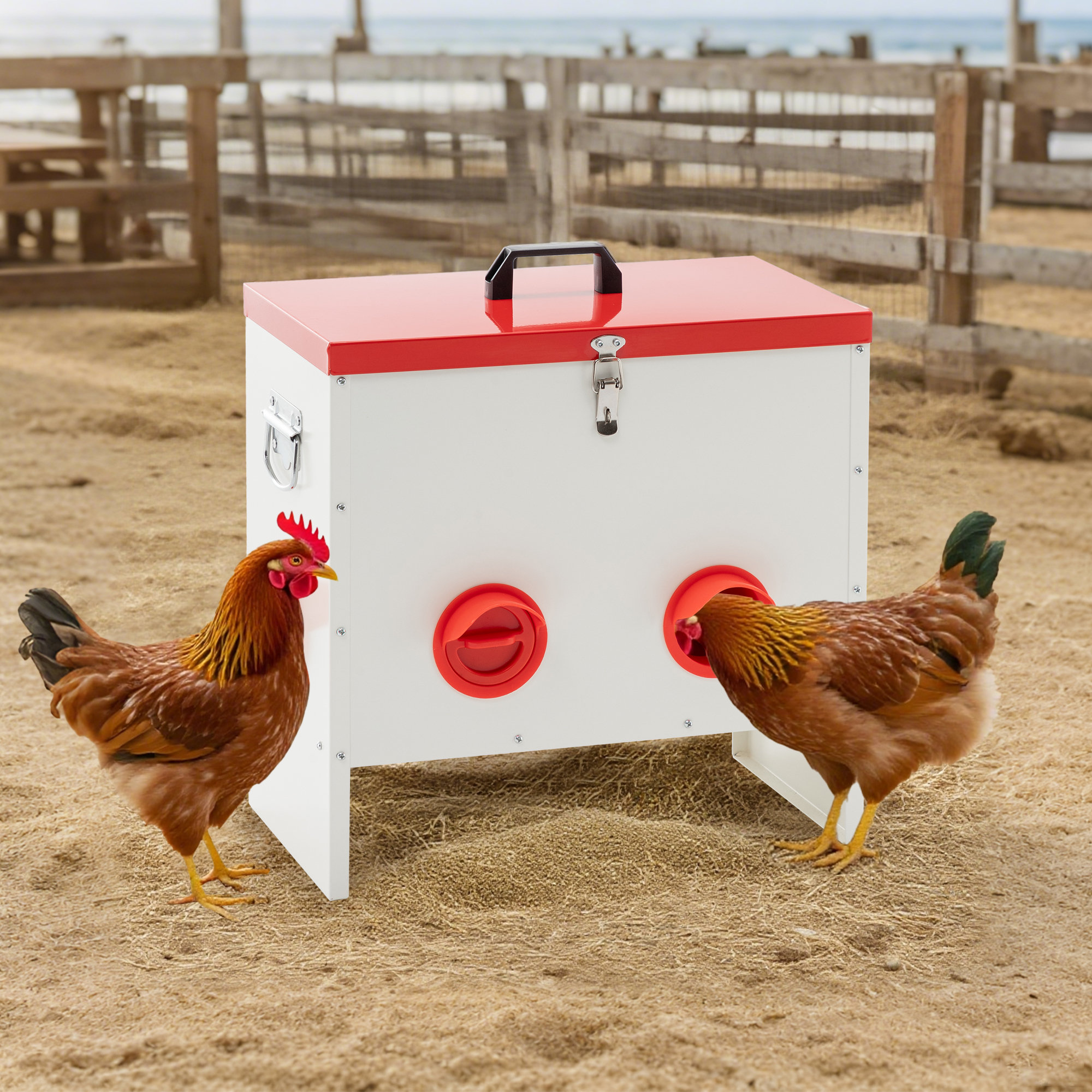 Archie & Oscar™ Automatic Chicken Feeder No Waste, Poultry Feeder Box ...