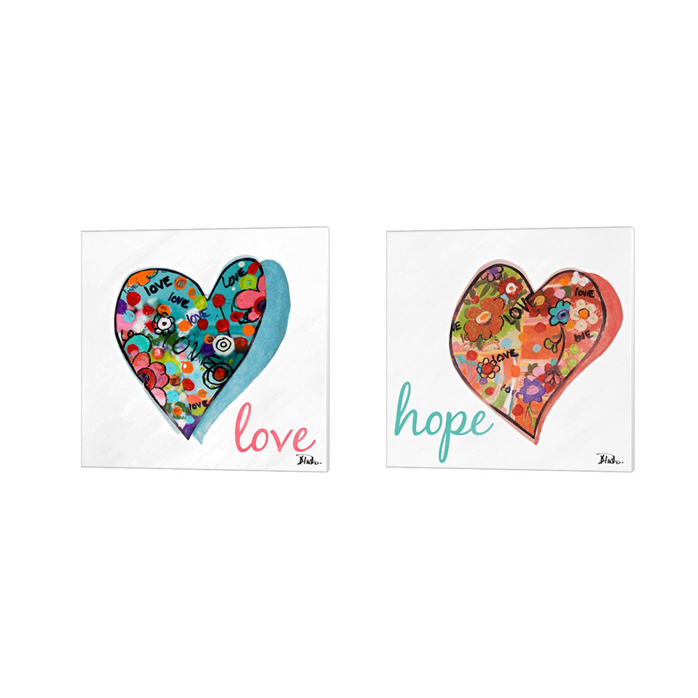 Red Barrel Studio® Hearts Of Love & Hope By Patricia Pinto, Canvas Art ...