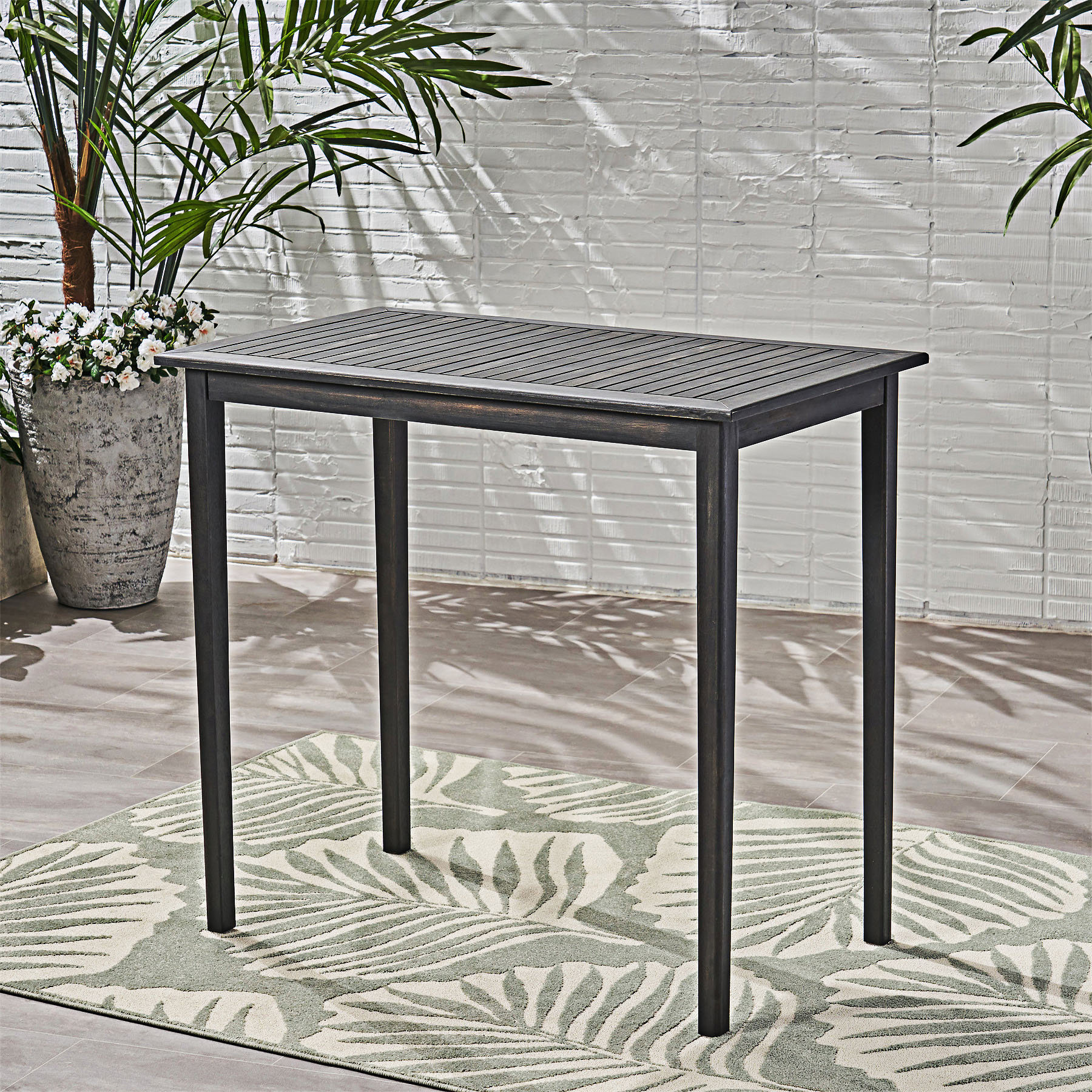 George Oliver Outdoor Minimalist Wood Square Bar Table - Wayfair Canada