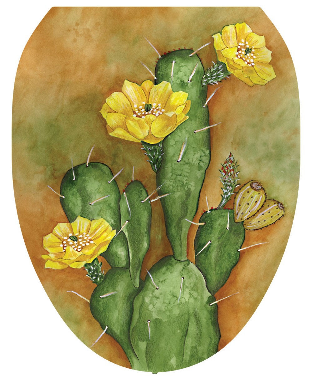 Toilet Tattoos Cactus Toilet Seat Decal – Toilet Tattoos Southwestern ...