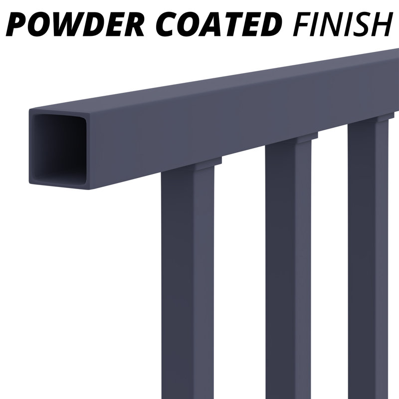 CR Home 3ft H x 4ft W, Complete Metal Guard Rail Kit with Balusters and ...