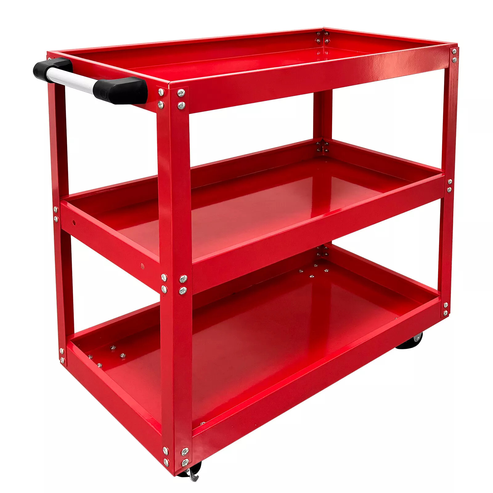 Ebern Designs 3-Tier Rolling Tool Cart Mechanic Tool Cart With Lockable ...