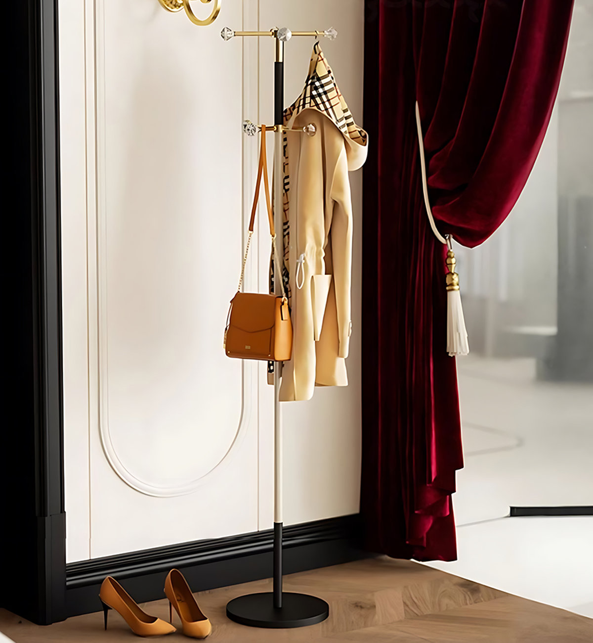 VICABY Minimalist floor-standing coat rack | Wayfair