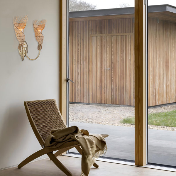 Bay Isle Home Dena 2-light Coastal Natural Rattan Armed Sconce | Wayfair