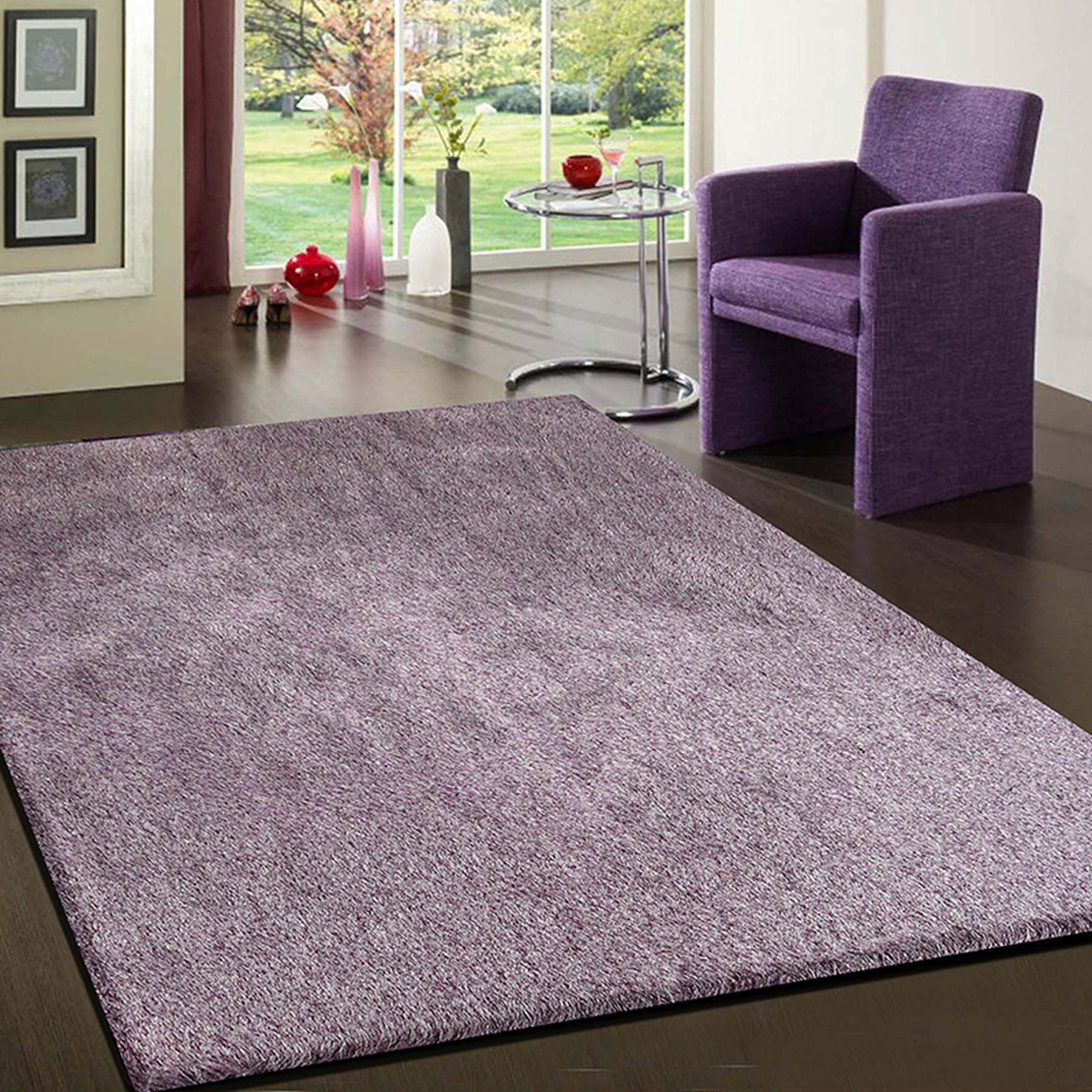 Hokku Designs "Fancy Shaggy" Hand Tufted Area Rug | Wayfair