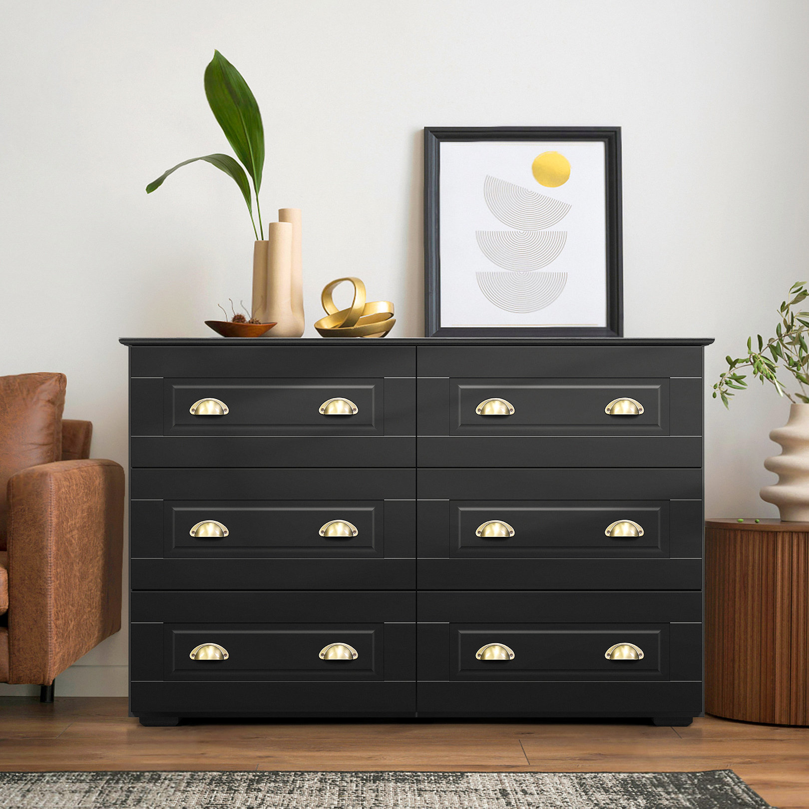 Winston Porter Chalgrave 6 Drawer 47.2"W Double Dresser & Reviews ...