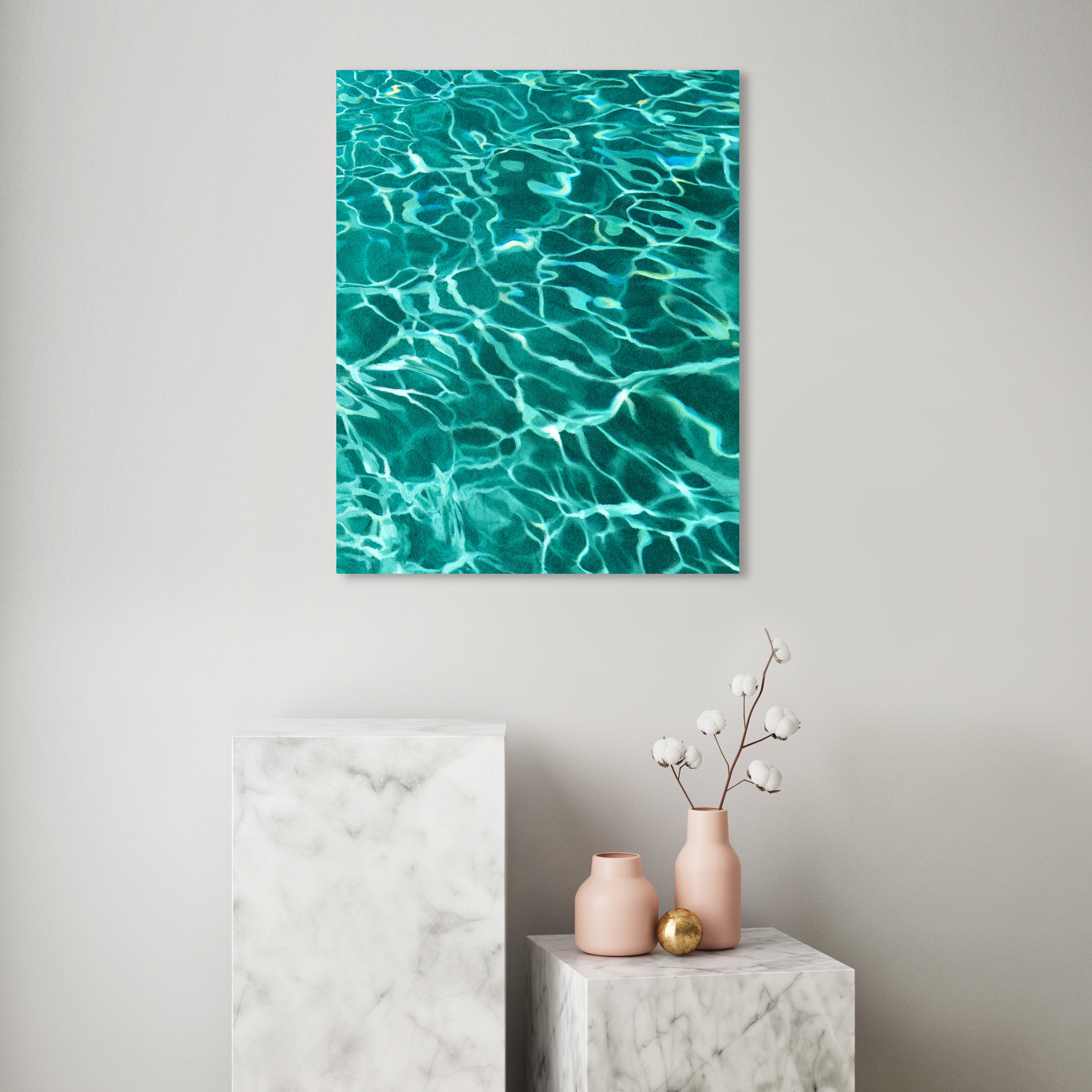 Oliver Gal Prints Clear Waters, Ocean Reflection Texture Coastal Blue ...