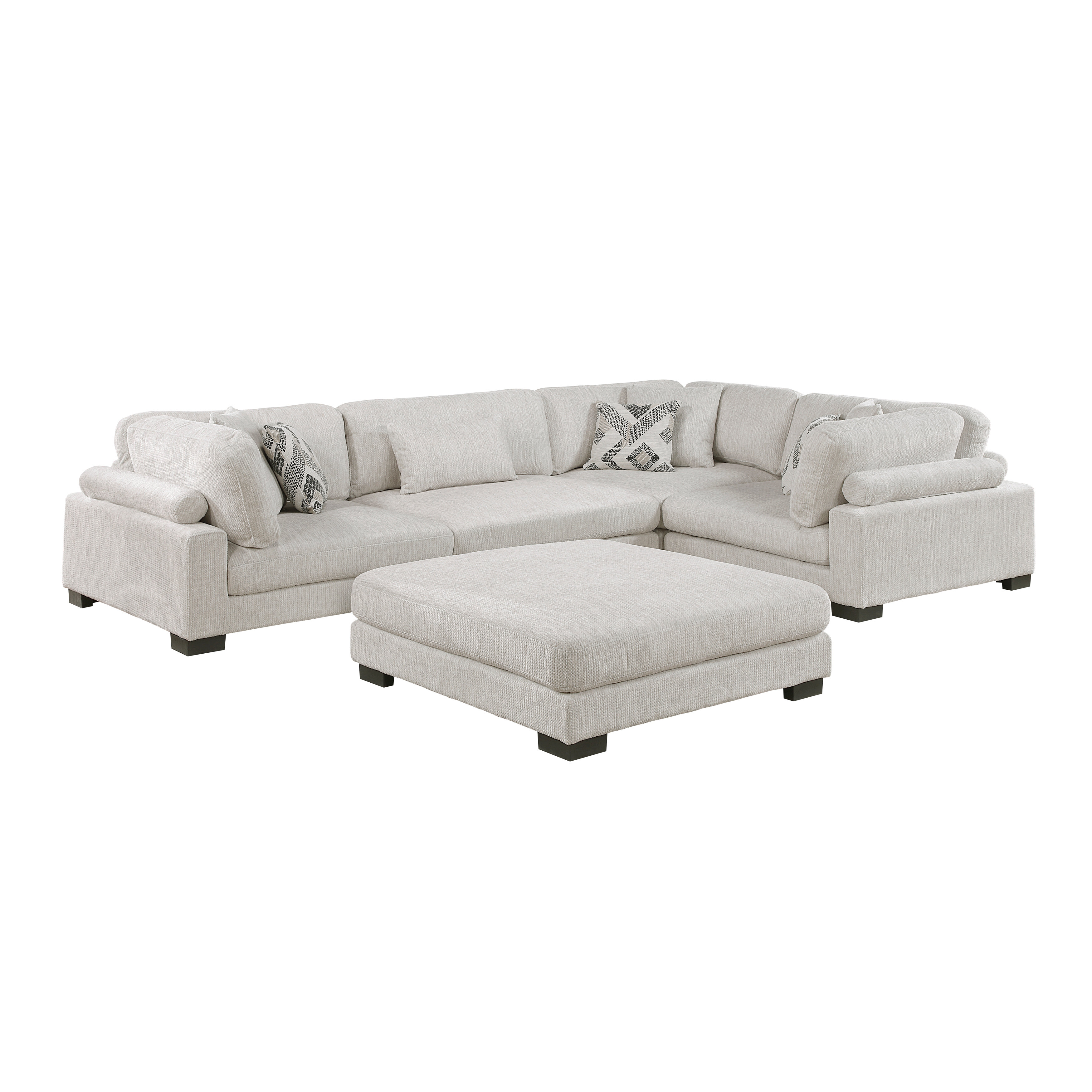 Latitude Run® Conners 5-piece L-shape Modular Sectional With Ottoman ...