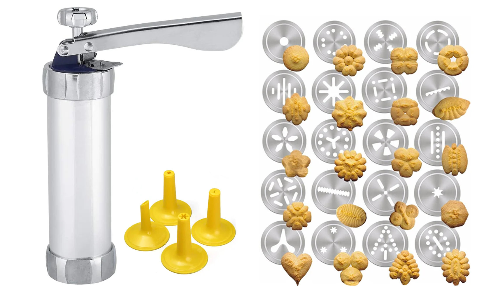 NY Textile Haus 25-Piece: DIY Biscuit Cookie Churros Press Maker And ...