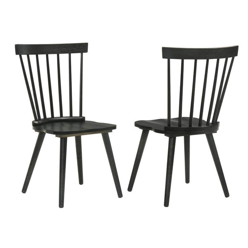 Ophelia & Co. 2-Piece Solid Wood Dining Chairs Set – Rustic Farmhouse ...