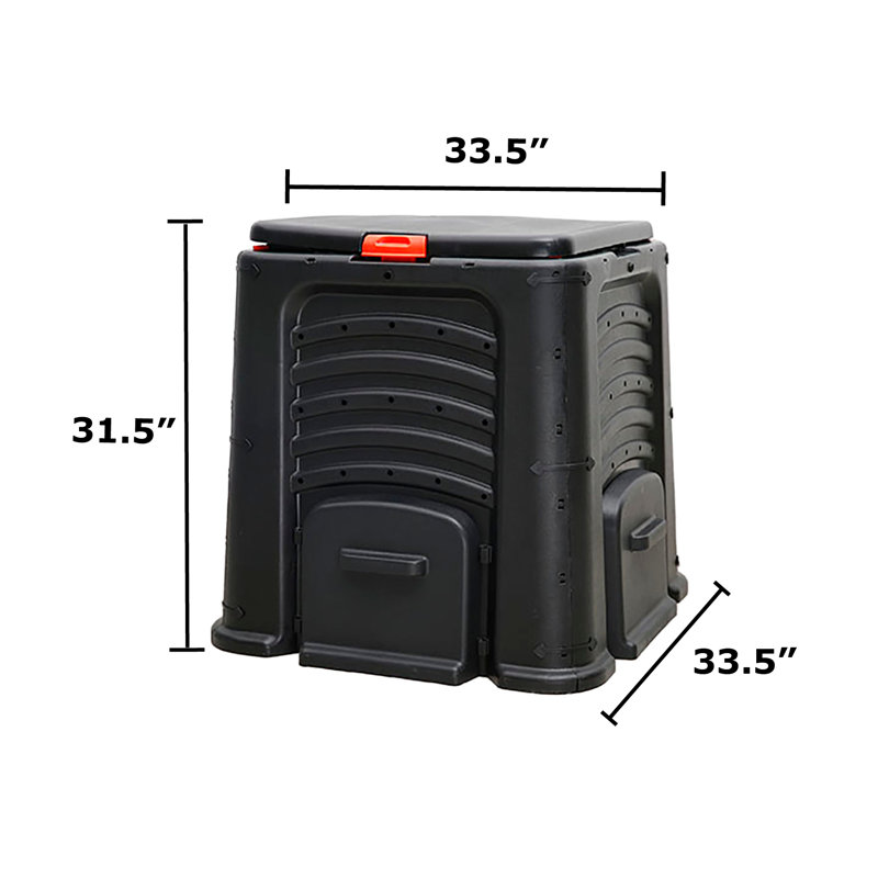 Tierra Garden Graf 115 Gallon Composter 33.5'D x 33.5"W x 31.5"H ...