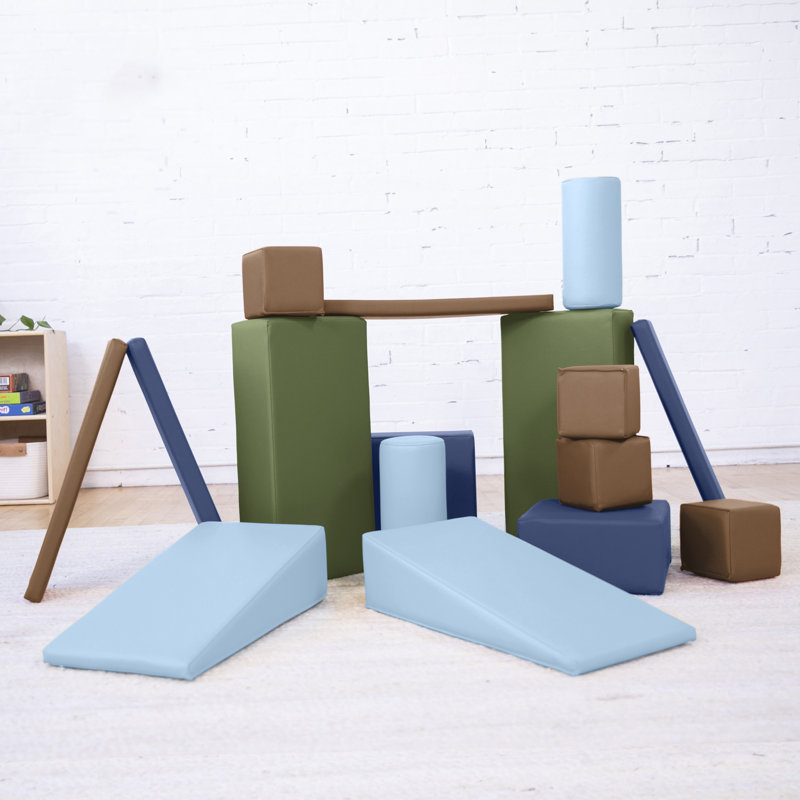 ECR4Kids SoftZone Soft Builder Blocks, Foam Shapes, Contemporary, 16 ...