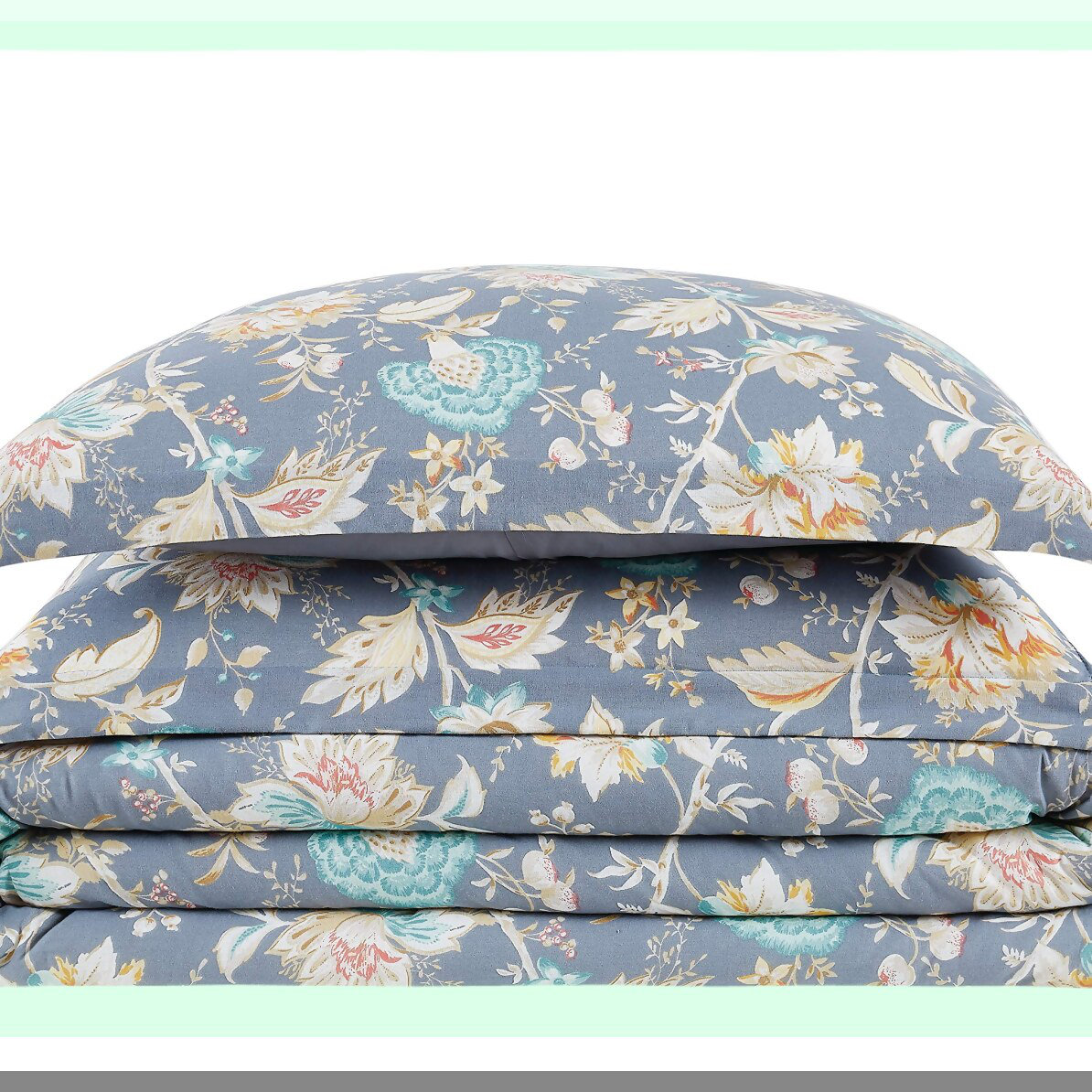 East Urban Home Florence Floral Comforter Set - 3-Piece Farmhouse Style Bedding with Traditional ...