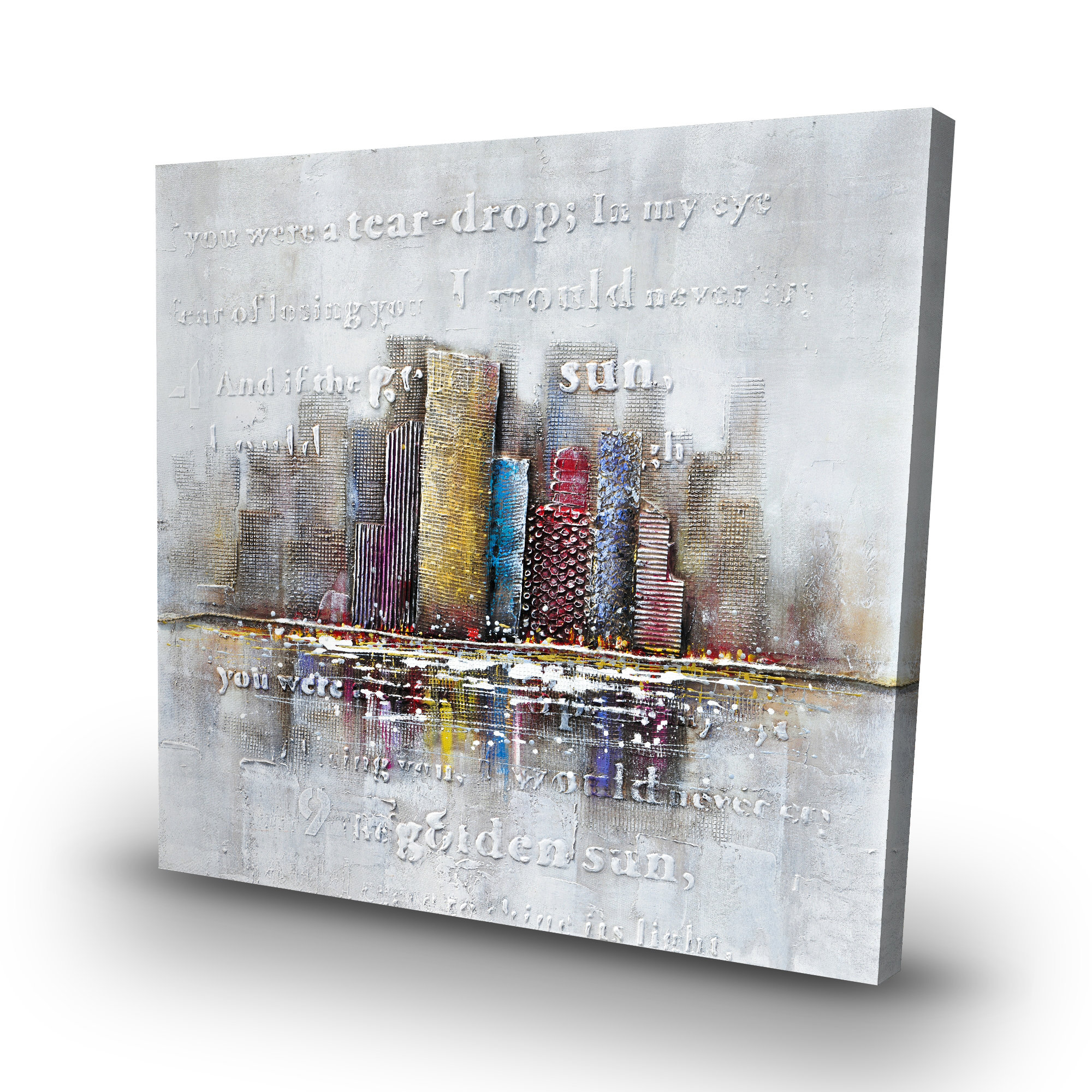 Begin Edition International Inc. Buildings with typography in relief ...