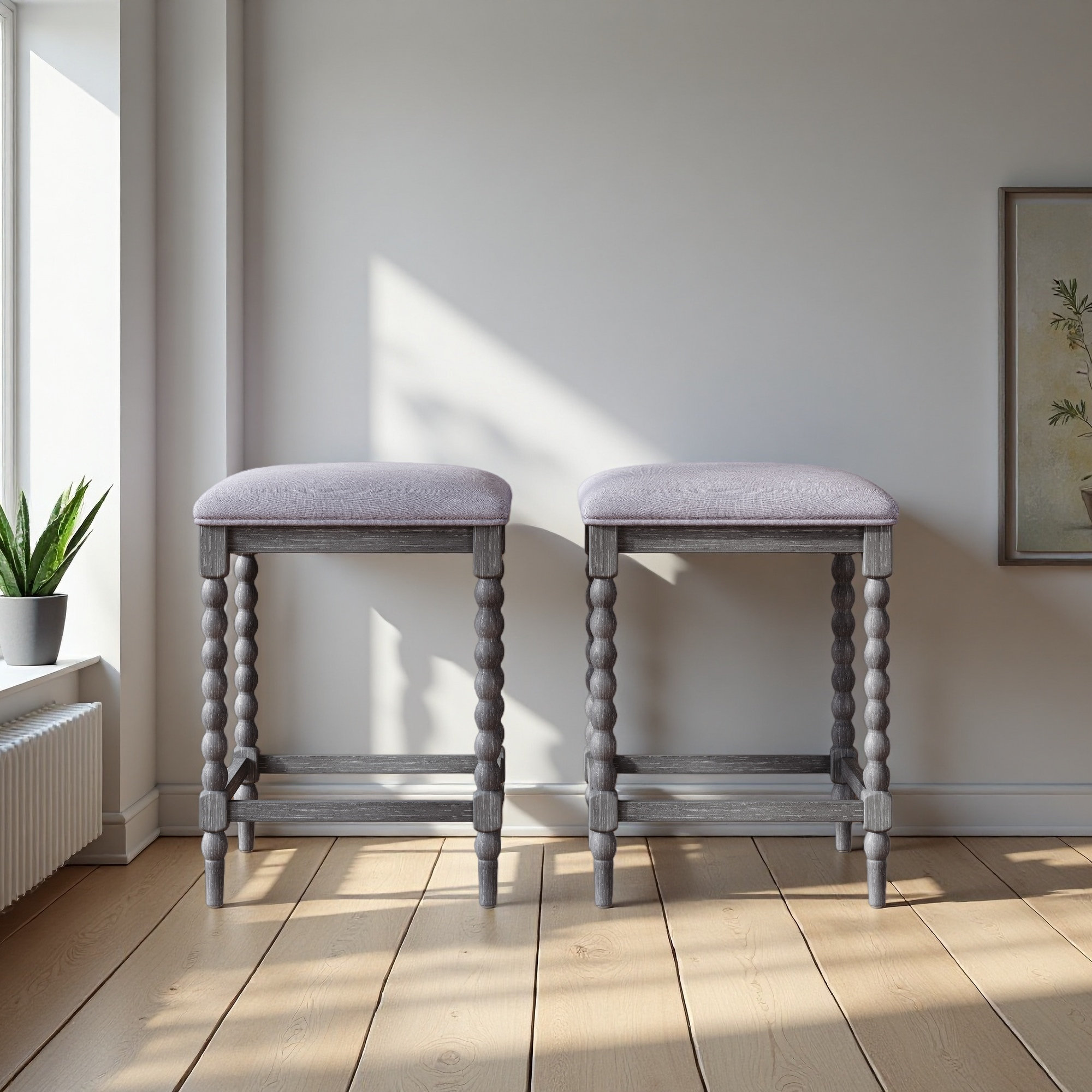 Bay Isle Home™ 26''Counter Stools,Set Of 2 With Upholstered Seat, Solid ...