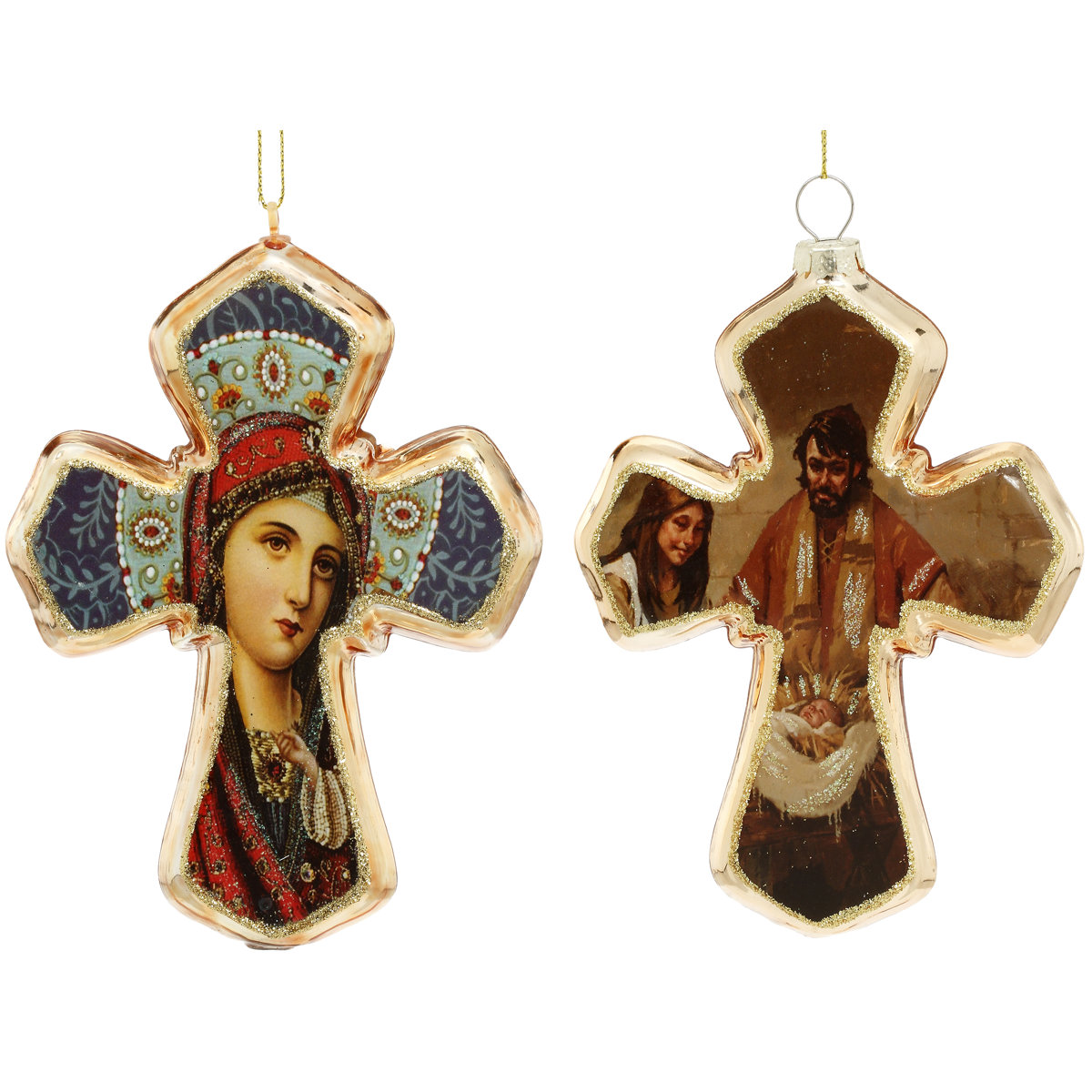 Mark Roberts Holy Family Cross Ornament, 5.5 Inches Set Of 6 | Wayfair