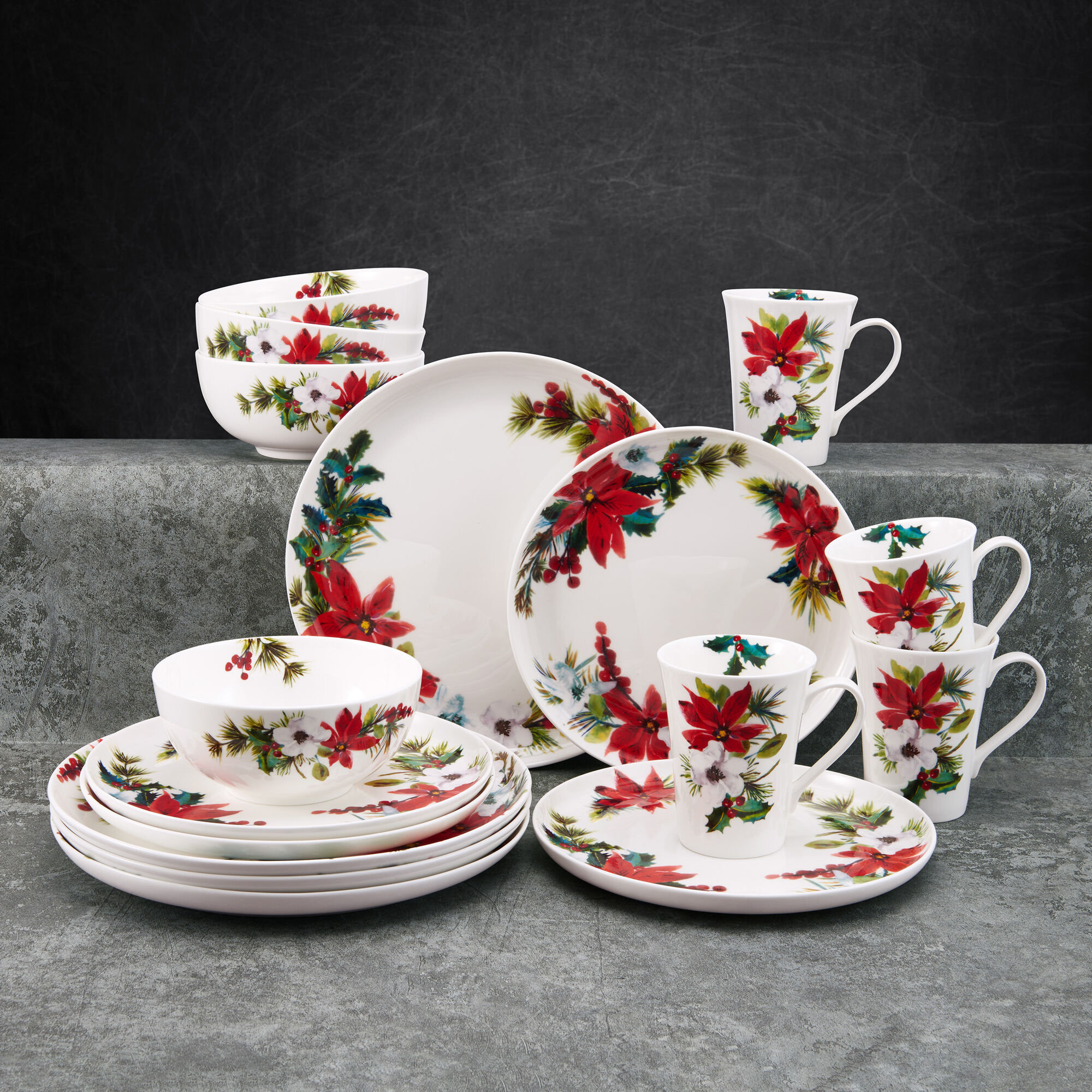 Mikasa Hope Joy 16-Piece Lightweight Chip-Resistant Bone China ...