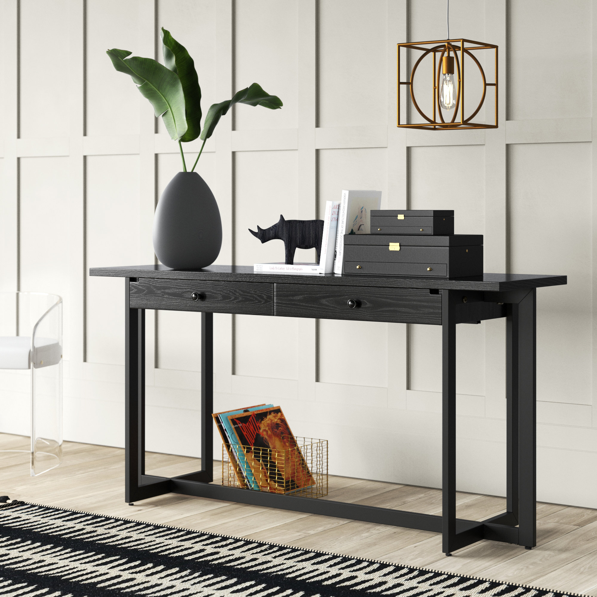 Mercury Row® Proulx Desk with Built in Outlets & Reviews | Wayfair