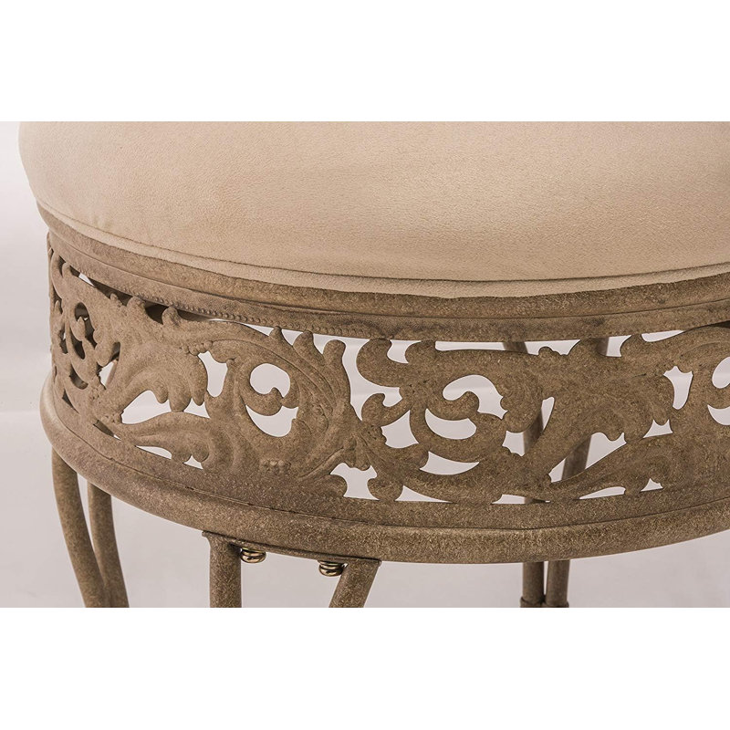 Astoria Grand Kaye Metal Vanity Stool & Reviews | Wayfair
