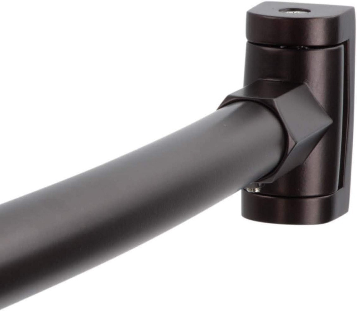 MCKINNON HOME FURNISHINGS, INC. Adjustable Curved Shower Curtain Rod ...