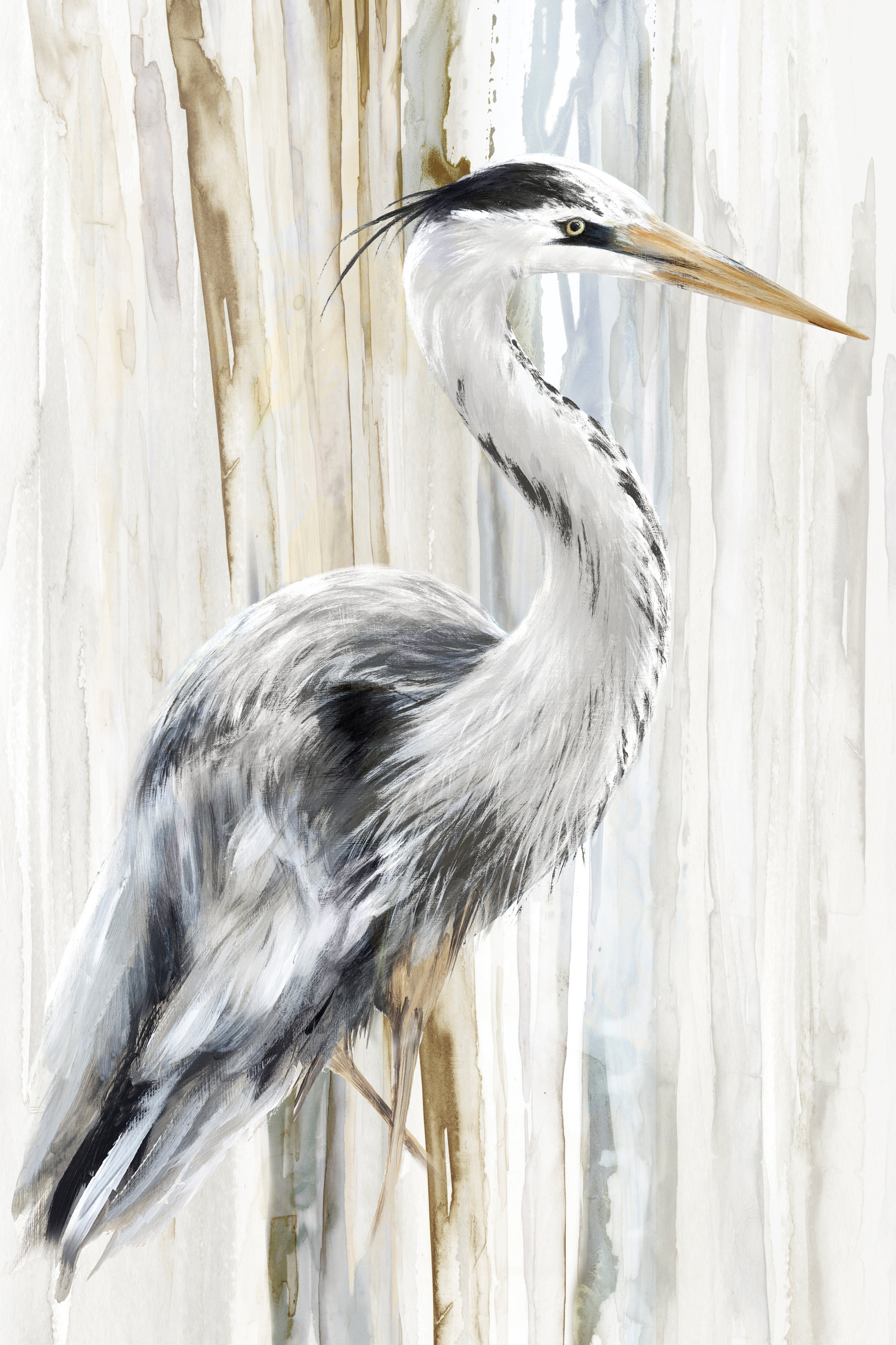 Highland Dunes River Heron I On Canvas by Eva Watts Print | Wayfair
