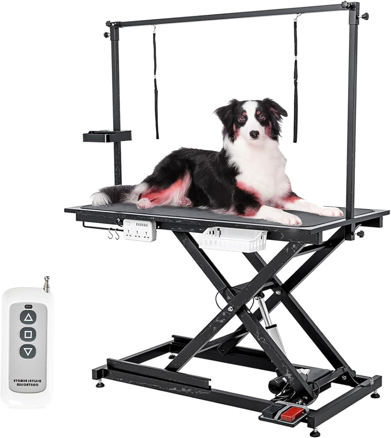 Yesurprise 50'' W x 26'' D Metal Adjustable Electric Grooming Table ...