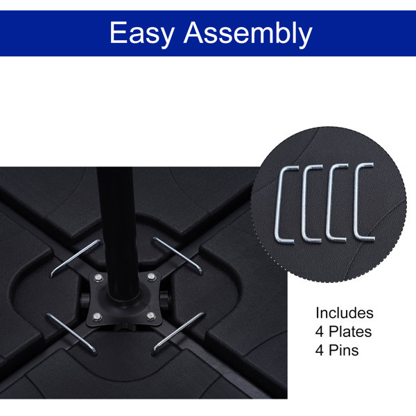 Arlmont & Co. Charlack Plastic Free Standing Umbrella Base & Reviews ...