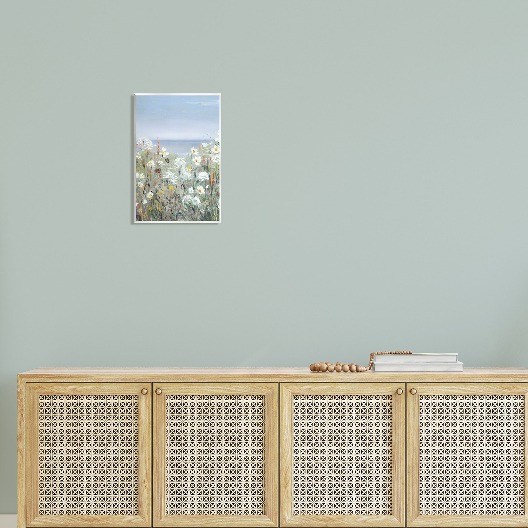 Stupell Industries Spring Daisy Flower Blooms Beachside Ocean View by ...