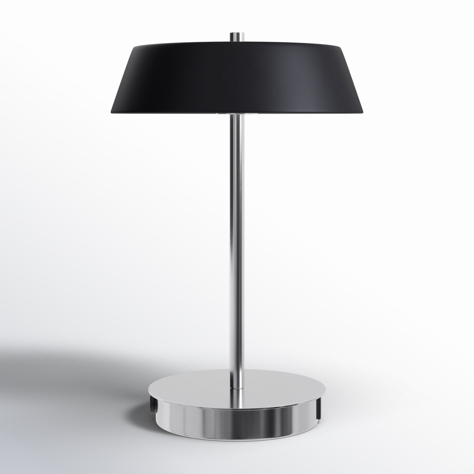 AllModern Pretoria 14 In. Integrated LED Brushed Nickel Table Lamp With ...