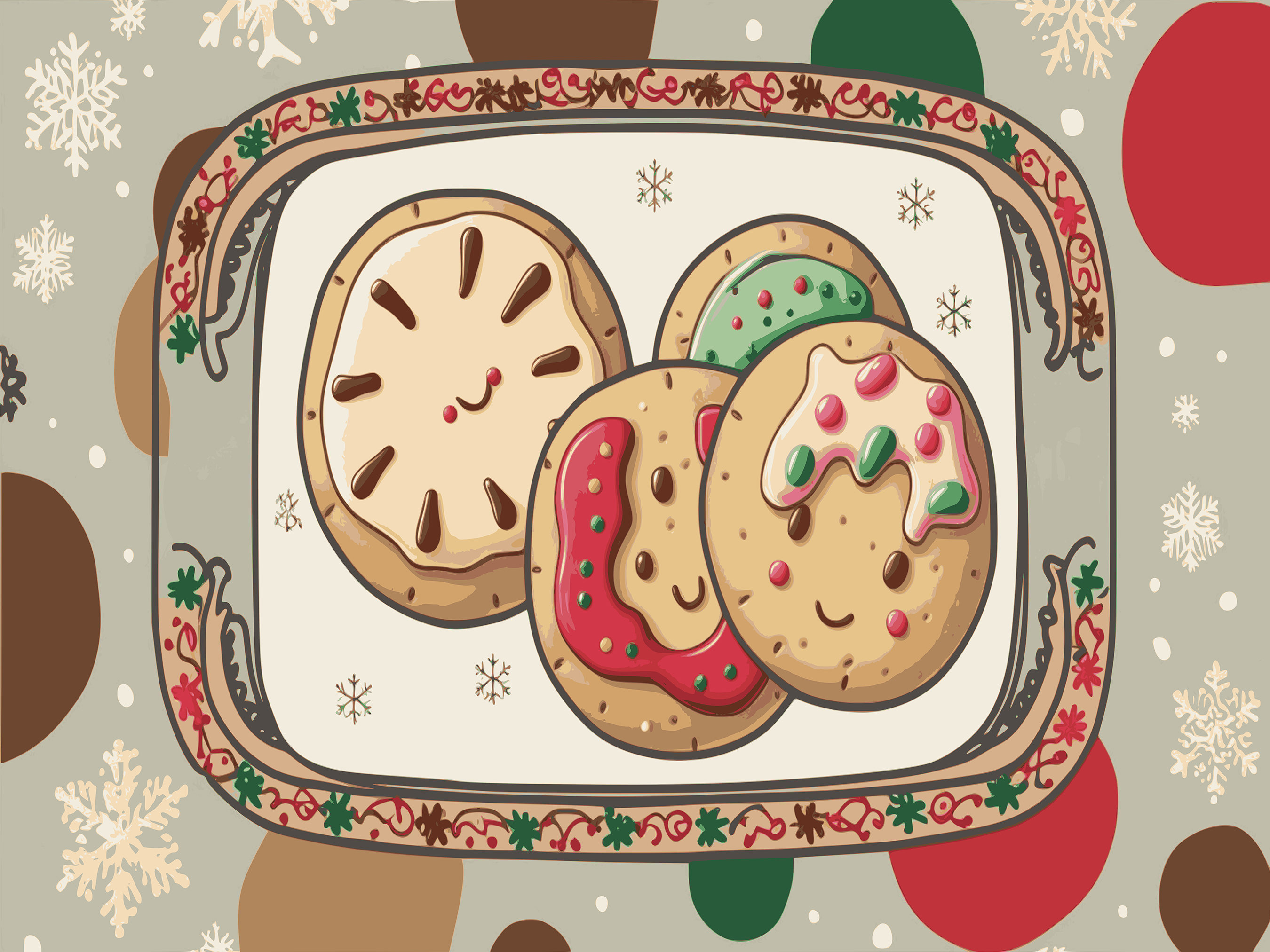 The Holiday Aisle® Cookies Holiday Rug | Wayfair