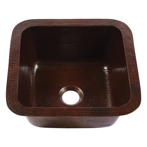 Sinkology Pollock Copper 12" Single Bowl Undermount Kitchen Sink ...