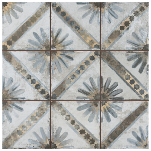 Merola Tile Harmonia 13" x 13" Ceramic Patterned Wall & Floor Tile ...