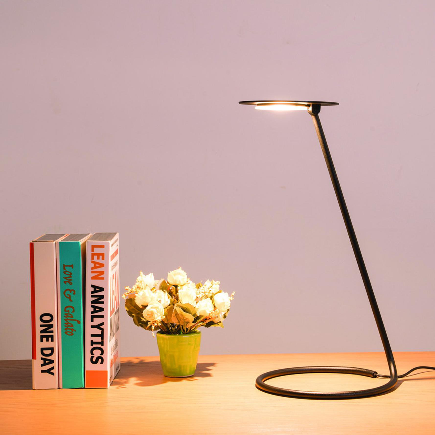 Wrought Studio™ 15" Tall "Andi" adjustable LED Desk Lamp, Satin Black ...