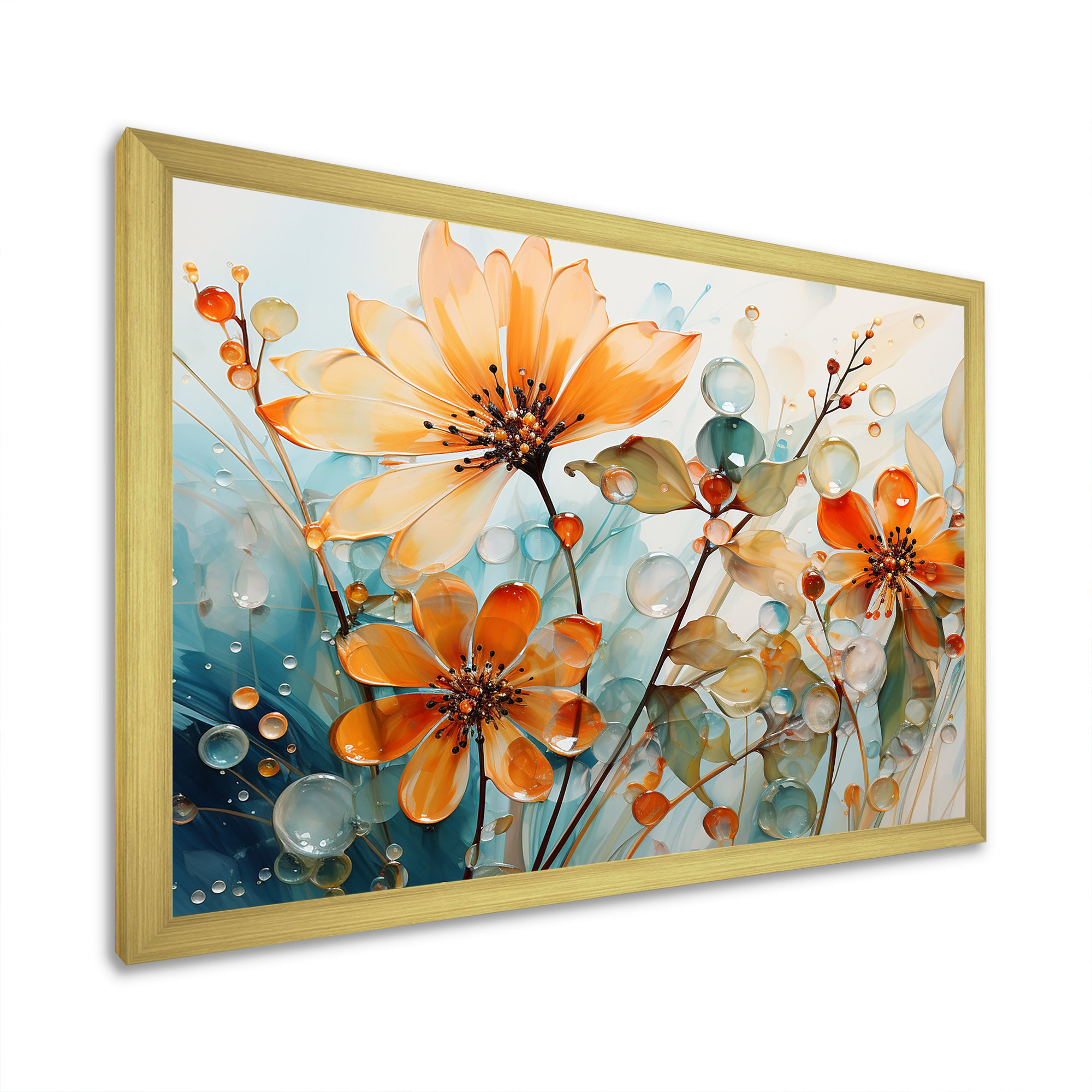 Winston Porter Peach Transparent Botany Floral Elegance On Canvas Print ...