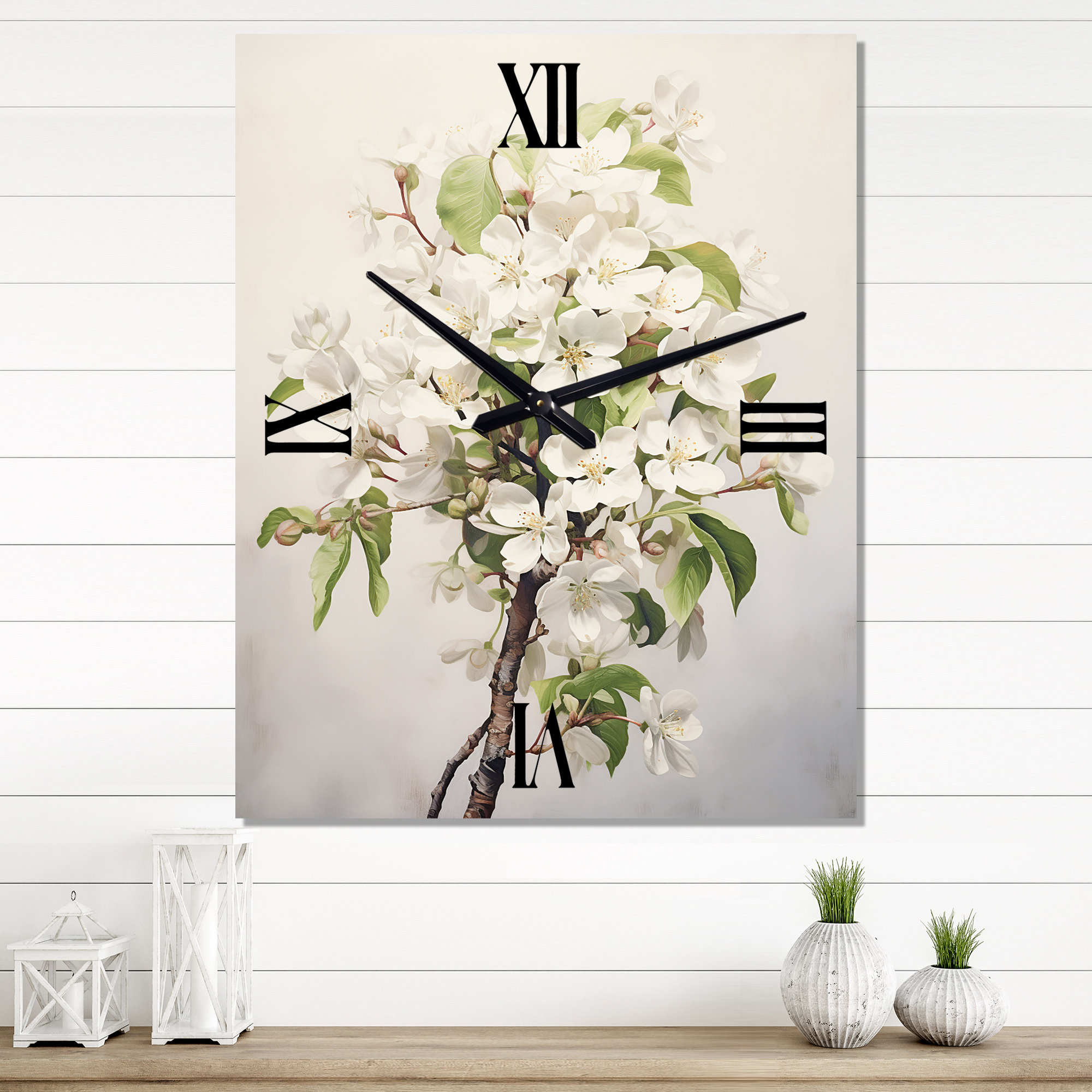 Design Art Apple Blossom Monochromatic Elegance XXV - Floral Wall ...