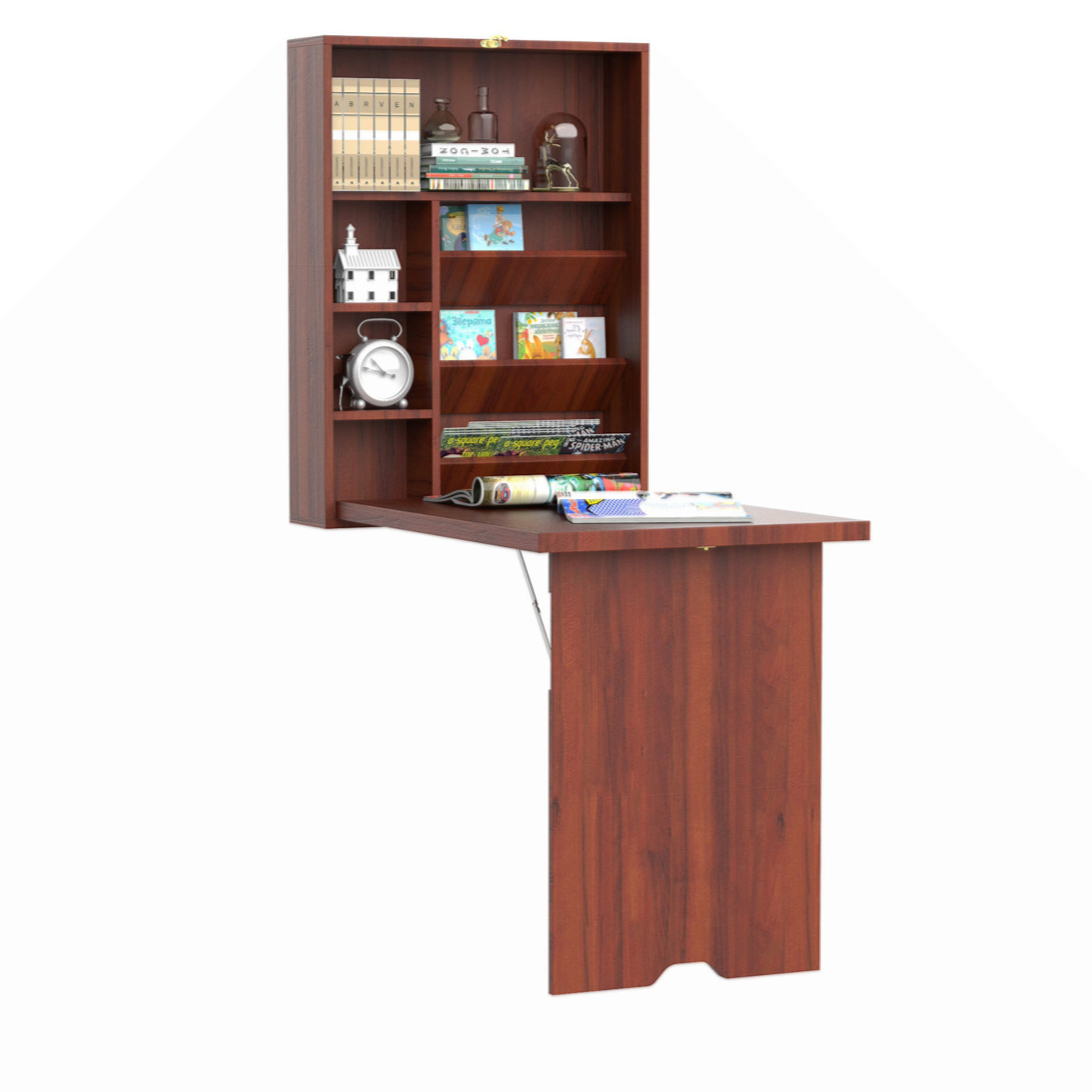 Builddecor HOMCOM Wall Mounted Desk, Fold Out Convertible Desk, Multi ...