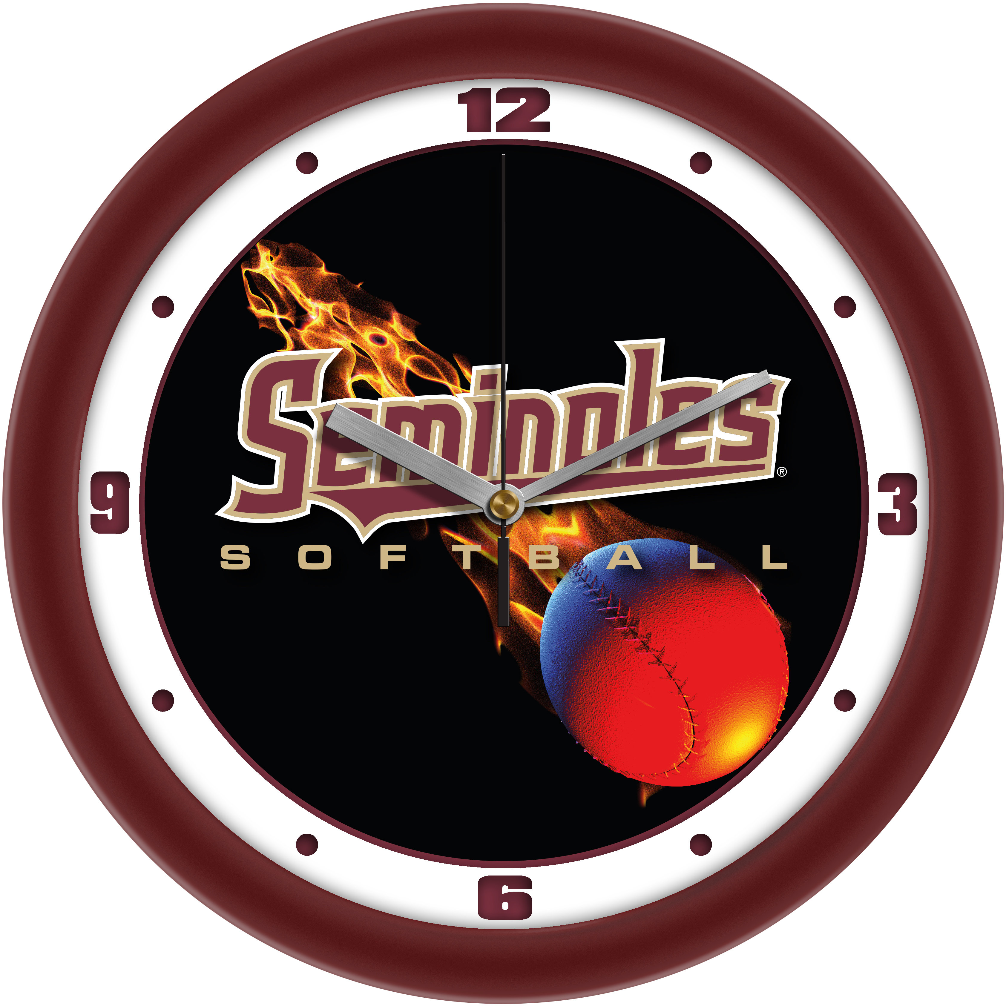 Sun Time Florida State Seminoles Softball Wall Clock | Wayfair