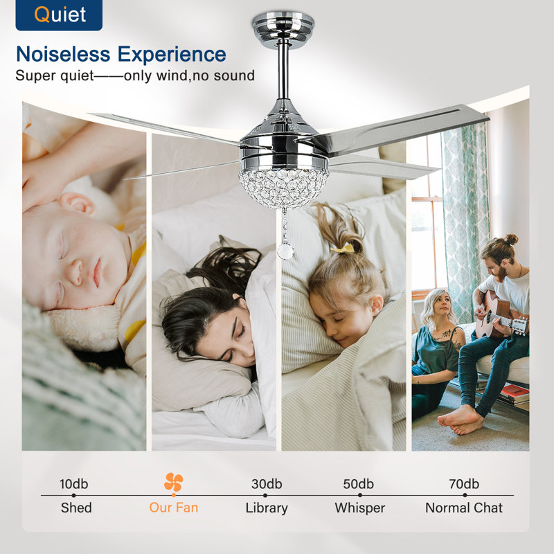 House of Hampton® Jacklyn 44'' Ceiling Fan with LED Lights | Wayfair